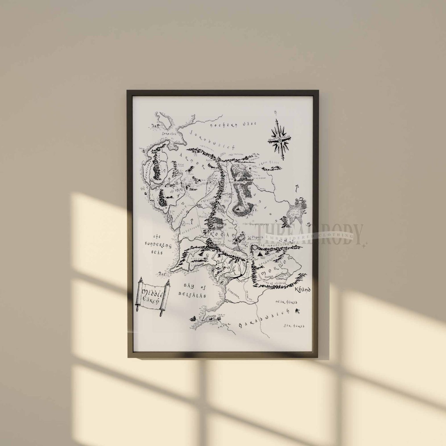 Lord of the Rings Map Poster – Thread Rody